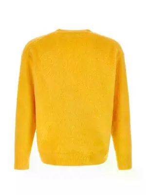 ROBERTO COLLINA Roberto Collina Gauze Finish Brushed Texture Crew Neck Sweater Yellow
