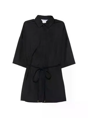 Max Mara Rope-belt Short-sleeve Shirt - Black