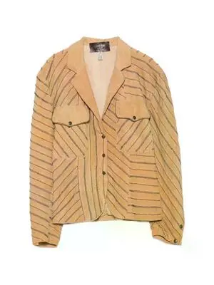 Roberto Cavalli 1980s Stud-embellished Leather Jacket - Neutrals