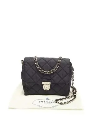Prada Quilted Mini Chain Bag - Blue