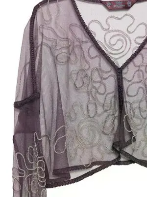 John Galliano 2000s Beaded Mesh Top