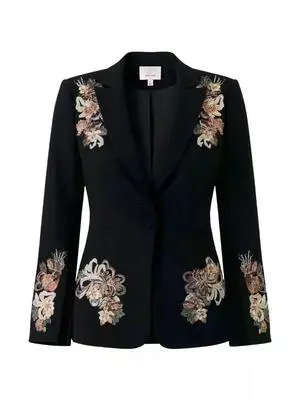 CINQ À SEPT Cinq A Sept Floral-Embroidered Blazer
