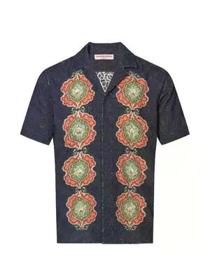 Orlebar Brown Maitan Broderie-anglaise Shirt - Blue
