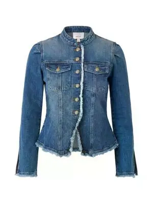 Cinq À Sept Avril Frayed Denim Jacket