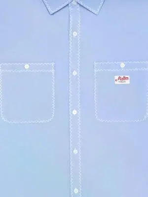 MALBON Benchmark Zig-zag-stitch Shirt - Blue