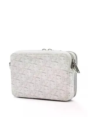 Dior 2019 Oblique Canvas Double Zip Crossbody Bag