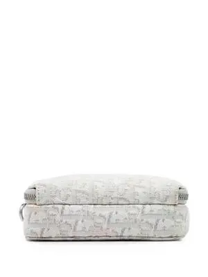 Dior 2019 Oblique Canvas Double Zip Crossbody Bag