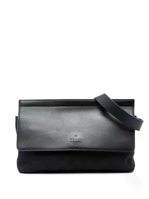 Gucci 2016-2026 Gg Canvas And Leather Web Belt Bag - Black