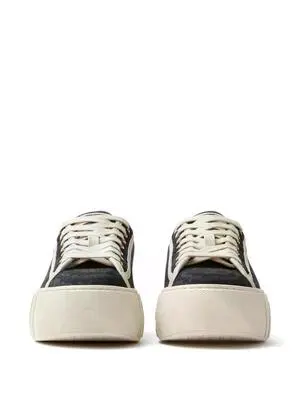 Versace Greca Jacquard Canvas Platform Trainers