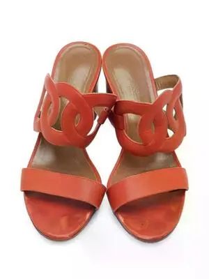 Hermès Leather Lipari 70 Sandals - Brown