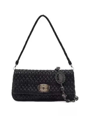 Miu Miu Crystal-embellished Matelassé Shoulder Bag