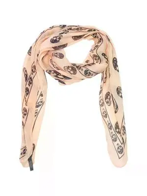 Alexander McQueen Skull Print Square Scarf - Neutrals