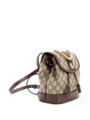 Gucci Ophidia Flap Gg Coated Canvas Mini Backpack