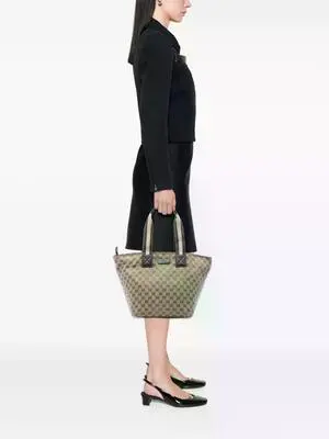 Gucci 2016-2026 Gg Canvas Web Tote Bag - Neutrals