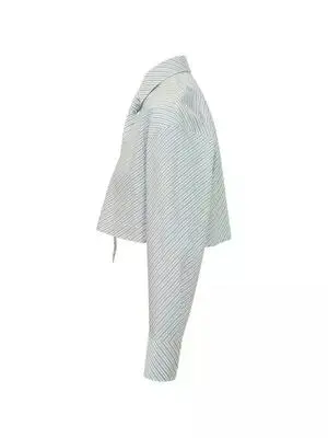 MSGM Striped Crop Shirt