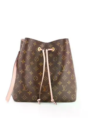 LOUIS VUITTON Neonoe Handbag Monogram Canvas With Leather Mm Bucket Bag - Pink