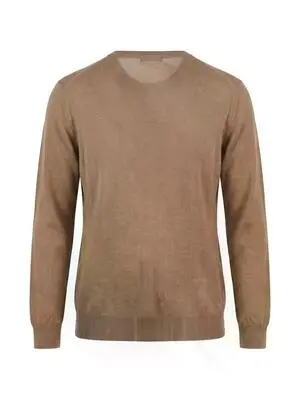 DRUMOHR Fine Knit Crew-neck Pullover - Brown