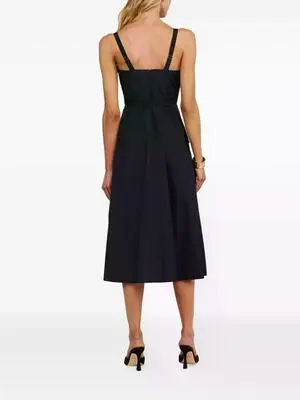 L'Agence Ayela Pocket-detail Midi Dress - Black