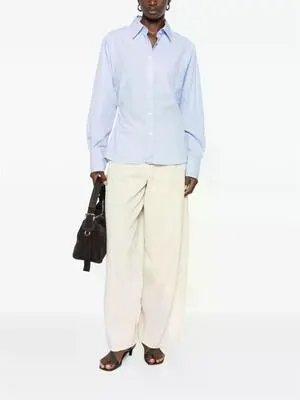 Closed Pleated-back Cotton Shirt