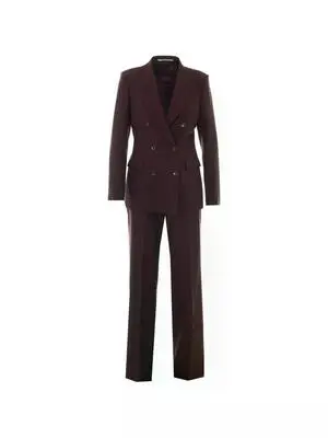 Tagliatore Double-breasted Peak-lapels Jacket - Purple