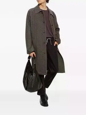 Eleventy Drawstring-waistband Turned-up-hem Trousers - Black
