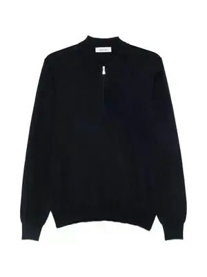 GRAN SASSO Quarter-zip Polo Sweater - Blue