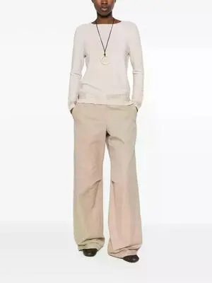 AROVESCIO Glitter-trim Boat-neck Sweater