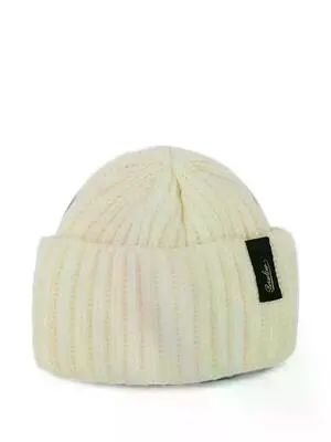 Borsalino Bell Ribbed-knit Beanie Hat - Neutrals