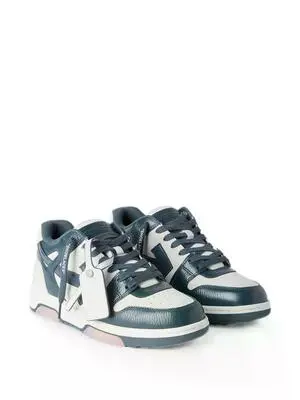 Off-White Leather Lace-up Sneakers - White