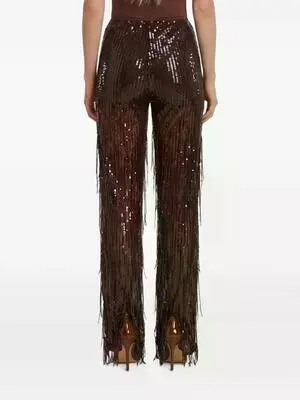 Federica Tosi Sequin-embellished High-waisted Trousers