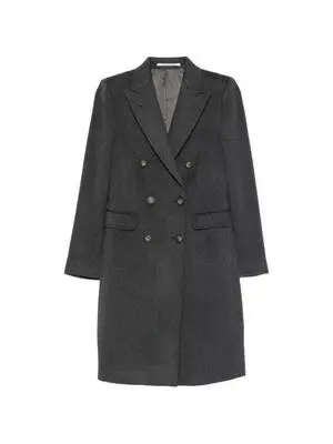 Tagliatore Double-breasted Peak-lapel Coat - Grey