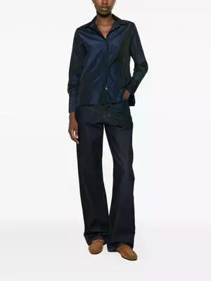 ROSSO 35 Iridescent-finish Long-sleeve Shirt