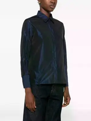 ROSSO 35 Iridescent-finish Long-sleeve Shirt