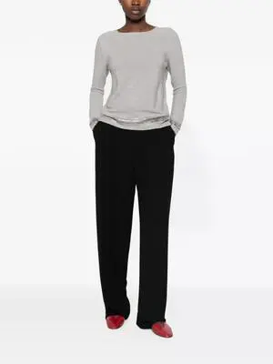 AROVESCIO Metallic-trim Side-slit Sweater