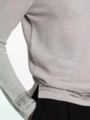 AROVESCIO Metallic-trim Side-slit Sweater