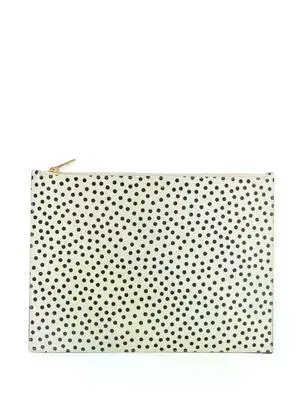 Saint Laurent Polka Dot Zipped Clutch Bag