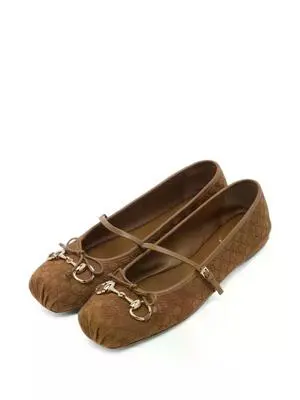 Gucci Horsebit Gg Ballet Flats