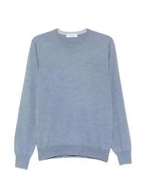 GRAN SASSO Crew-neck Long-sleeve Sweater - Blue