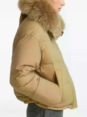 YVES SALOMON Lambswool-trim Down Jacket