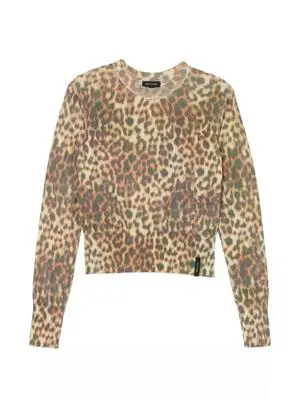 Marc Jacobs Leopard-print Sweater - Brown