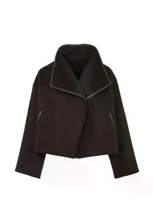 YVES SALOMON Lambskin-trim Double-sided Jacket