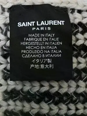 Saint Laurent Crochet-knitted Scarf