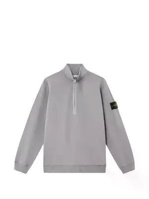 Stone Island 6100068 Brushed Organic-cotton Fleece Sweatshirt - Grey