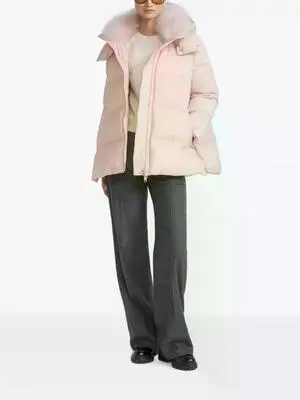 YVES SALOMON Shearling-trim A-line Jacket
