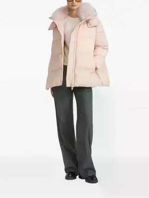 YVES SALOMON Shearling-trim A-line Jacket