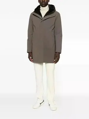 Herno Faux-fur Trim Hooded Coat