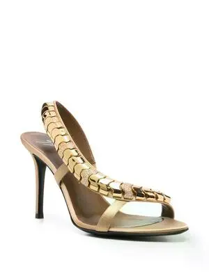GIUSEPPE ZANOTTI Embellished-strap Satin Sandals