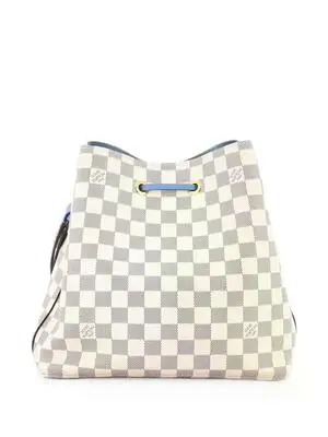 LOUIS VUITTON Damier Leather Mm Bucket Bag - Blue