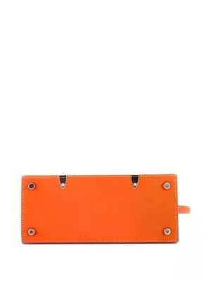 Goyard Structured Saigon Top Handle Coated Canvas With Leather Mini Satchel - Orange