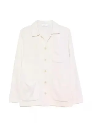 LARDINI Patch-pocket Button-up Cardigan - Neutrals